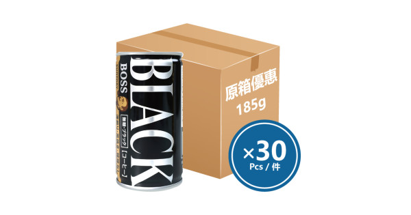 Suntory Boss 無糖黑咖啡 185g x 30 (原箱)